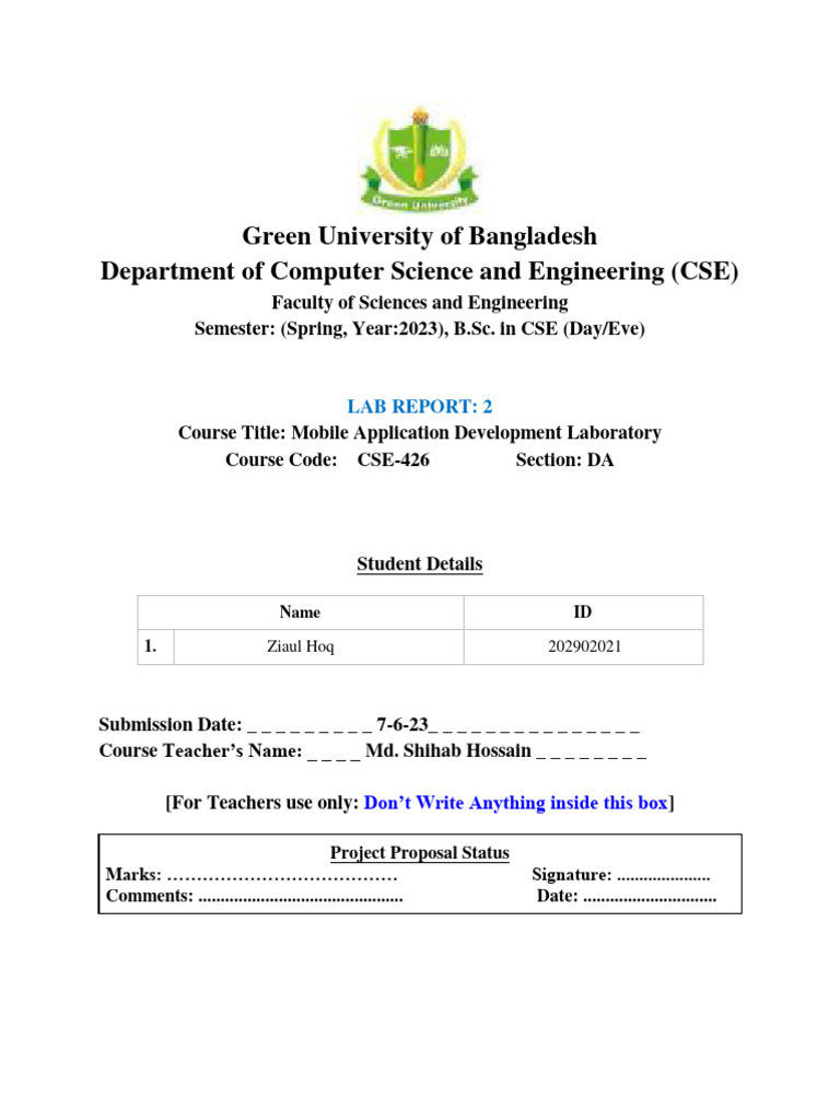 MAD LAB Report 02 | PDF | Android (Operating System) | Computer Program
