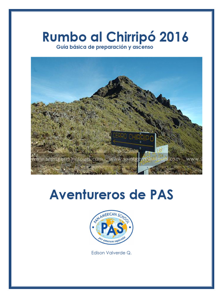 Guía para La Preparación y Ascenso Al Chirripó PAS | PDF | Metabolismo ...