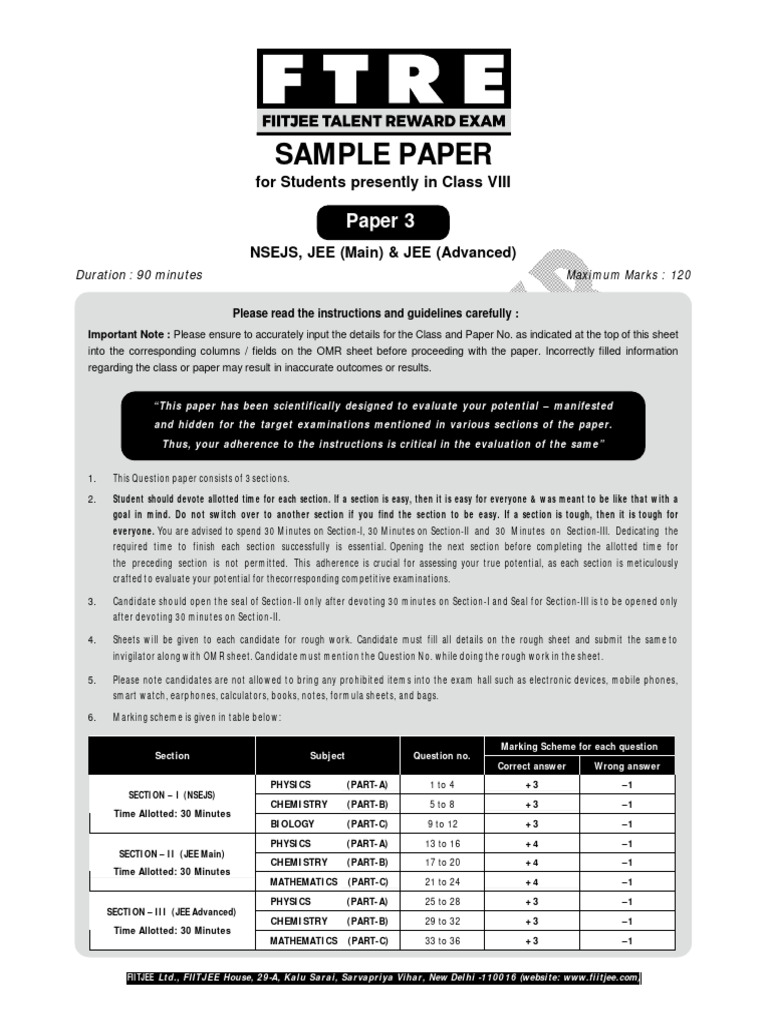 Ftre-2023-Sample Paper-Class-Viii-P3-S&m | Download Free PDF | Redox | Coal
