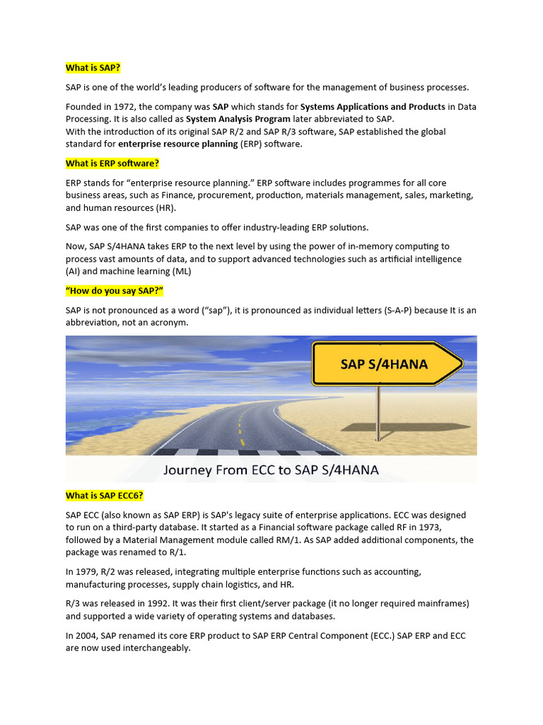 SAP Intro | PDF | Enterprise Resource Planning | Software Development Process