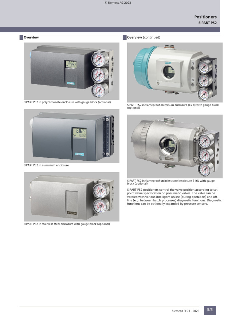 Sipartps2 - ps2 - Fi01 - en (1) - Valvula de Control | PDF | Valve | Actuator