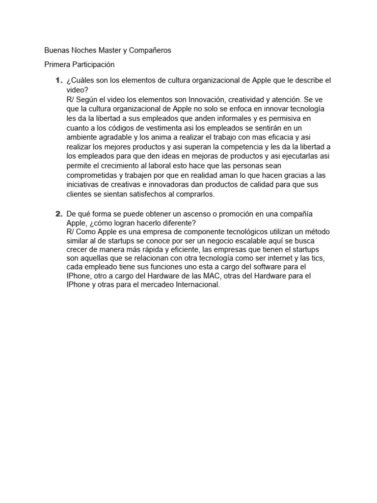 Foro Apple Desarrollo Organizacional | PDF | Business | Apple Inc.