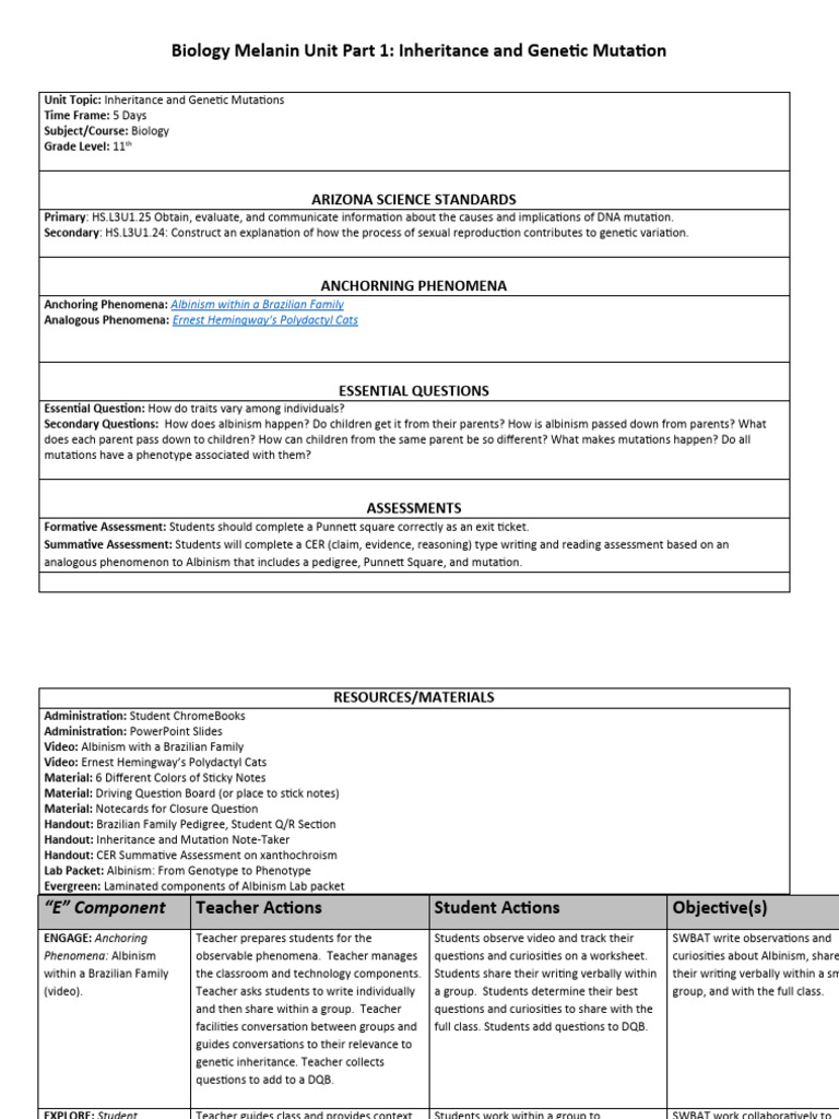 5e Unit Melanin Condensed | PDF | Genotype | Dominance (Genetics)