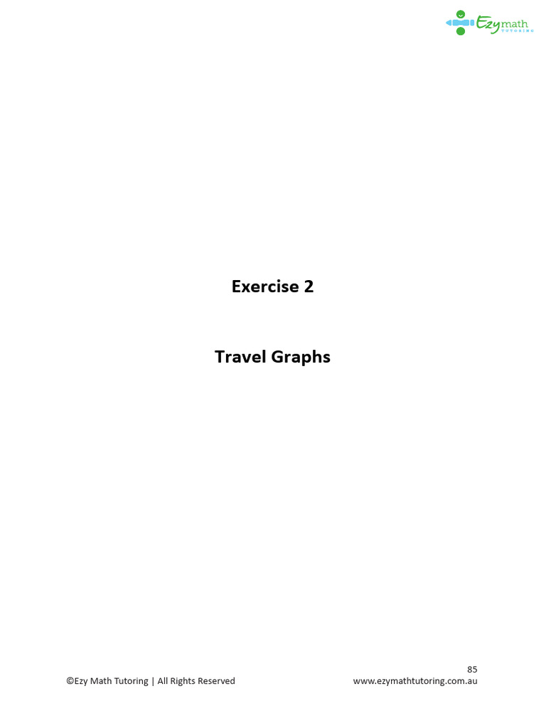 Year 7 Maths - Data - Travel Graphs - Answers (Ch3 Ex2) | PDF | Speed