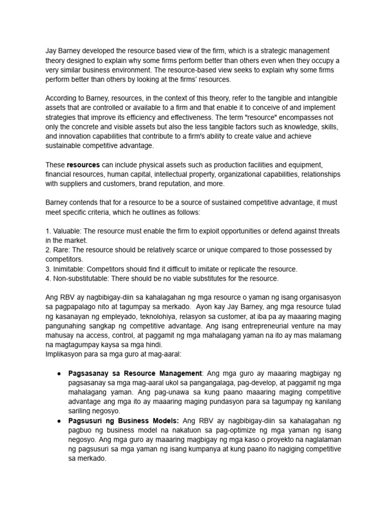 Epp With Entrep Theory Report | PDF | Economies | Business