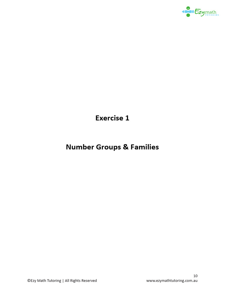 Year 8 Maths - Number - Number Groups - Families - Questions (Ch1 Ex1) | PDF | Mathematics