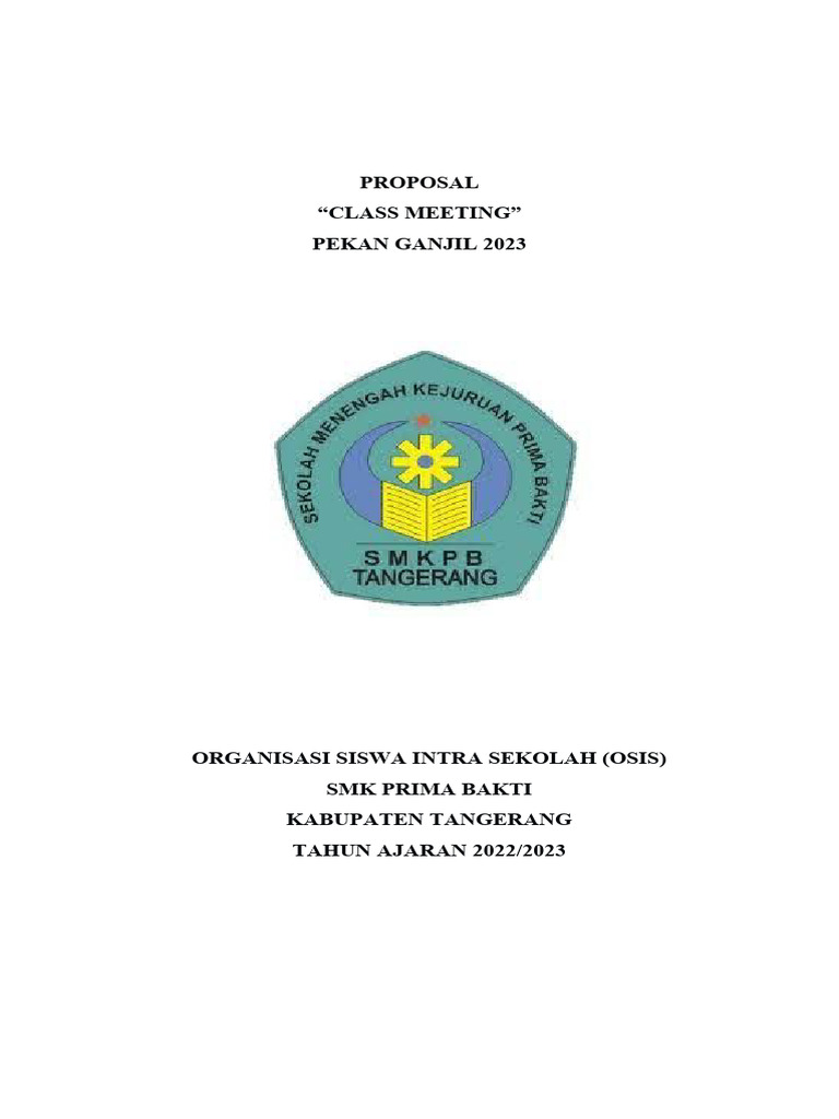 Proposal Classmeet 2023 | PDF