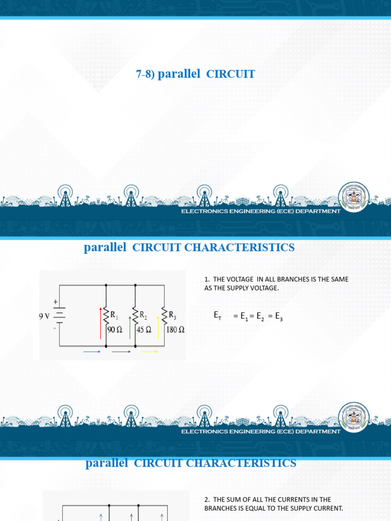 Basic Electronics PPT Lesson 5 Parallel | PDF | Series And Parallel ...