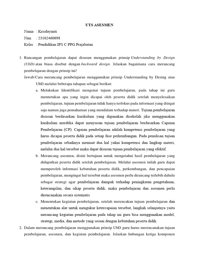 Uts Asesmen - Krisdayanti | PDF