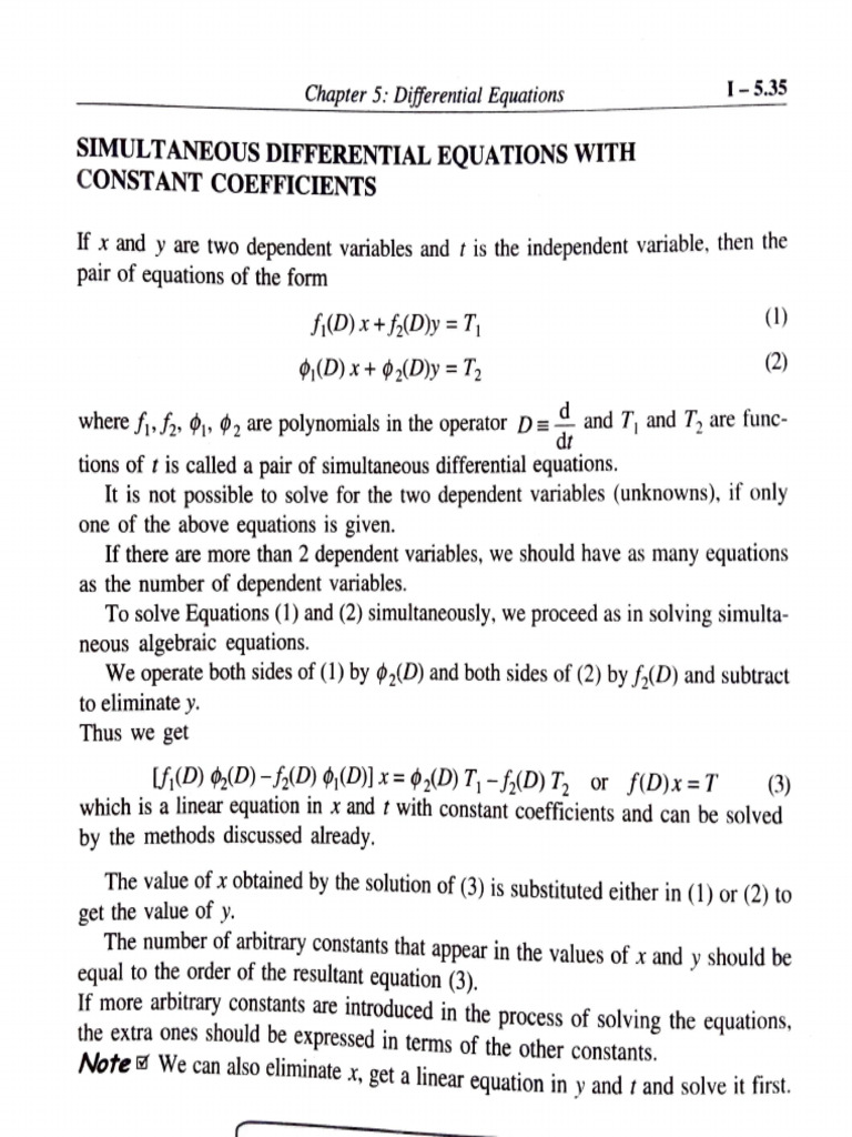 Solve Simultaneous Equations | PDF