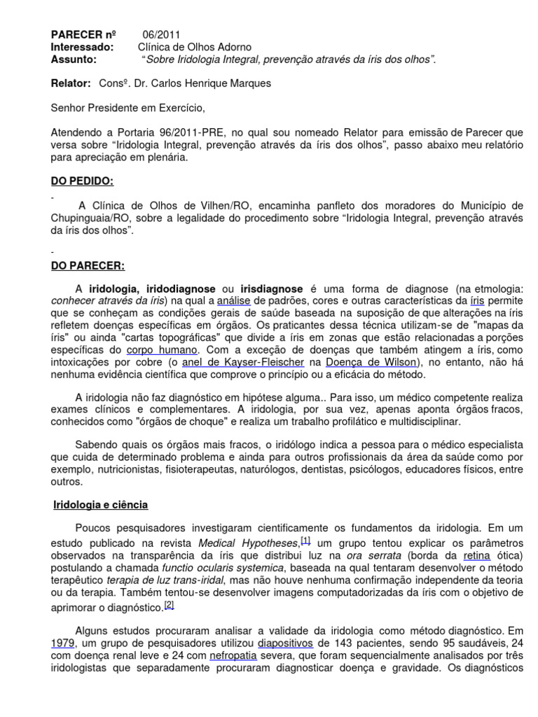 Sobre Iridologia Integral, Prevenção Através Da Íris Dos Olhos (Artigo ...