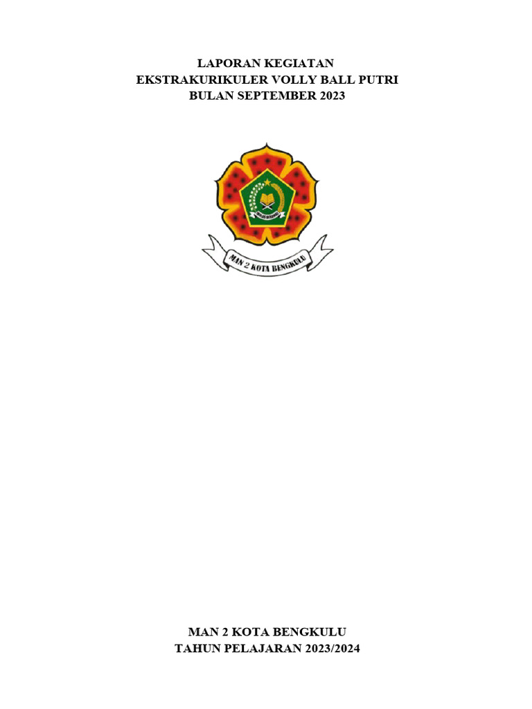 Format Laporan Ekstrakurikuler | PDF