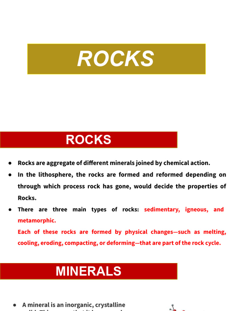 Rock Formation & Minerals | PDF | Rock (Geology) | Igneous Rock