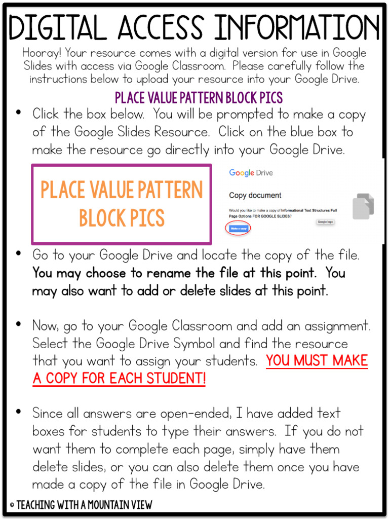 Google Classroom Resource Setup | PDF