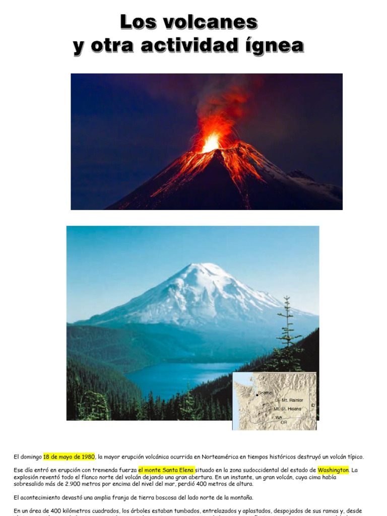Los Volcanes. Est | Descargar gratis PDF | Volcán | Tipos de erupciones ...