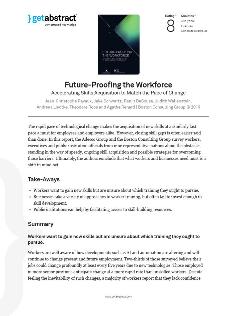 Future Proofing The Workforce Ravaux en 39449 | PDF | Employment | Performance Appraisal