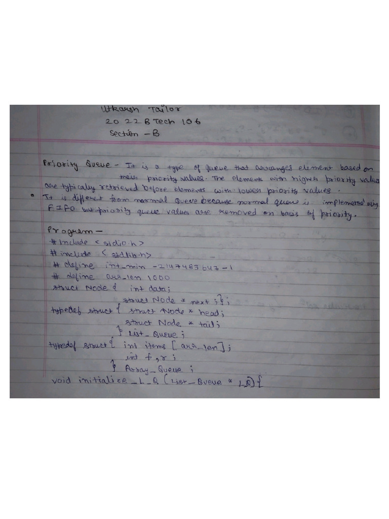 Priority Queue Assignment | PDF