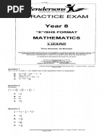 Mathematical Reasoning Practice Test Yr 7 | PDF | Mathematics