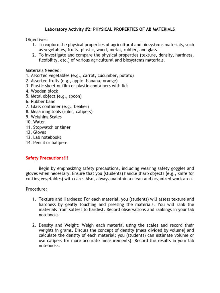 Laboratory Activity 2 Download Free Pdf Area Volume