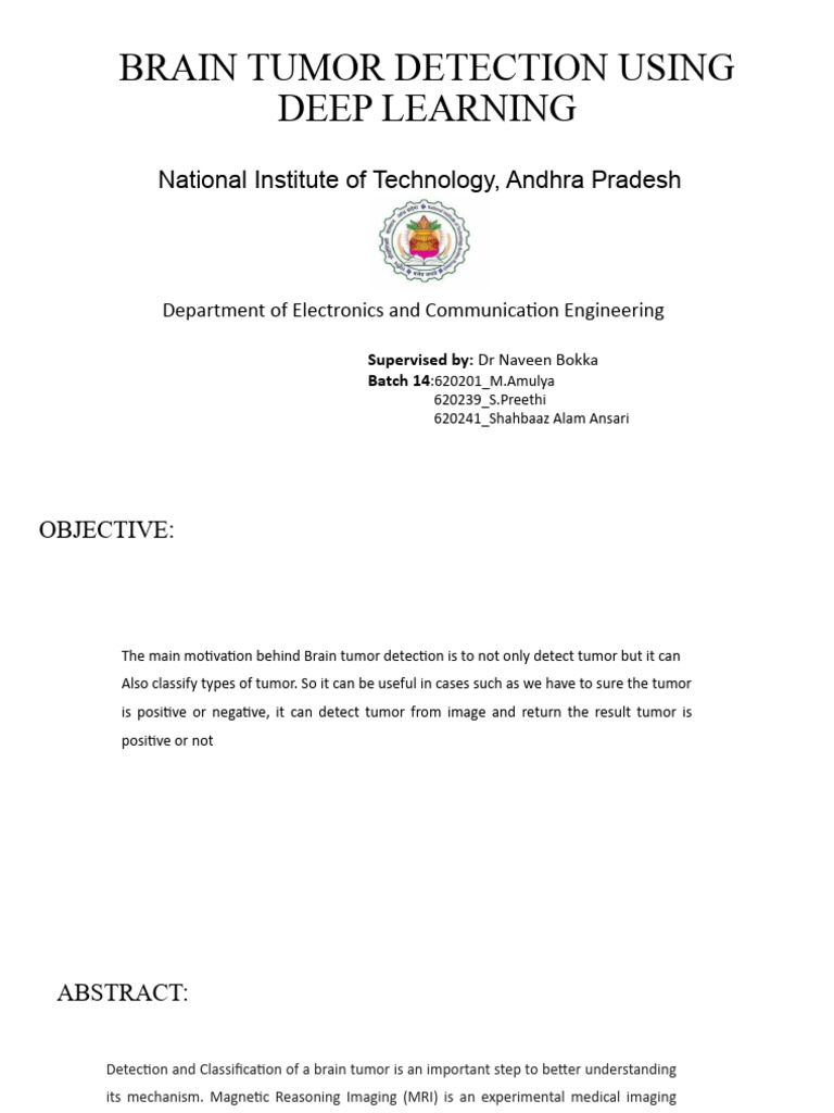 Brain Tumor Detection Using Deep Learning Pdf