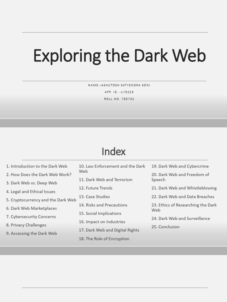 Exploring The Dark Web | PDF | Internet Privacy | World Wide Web