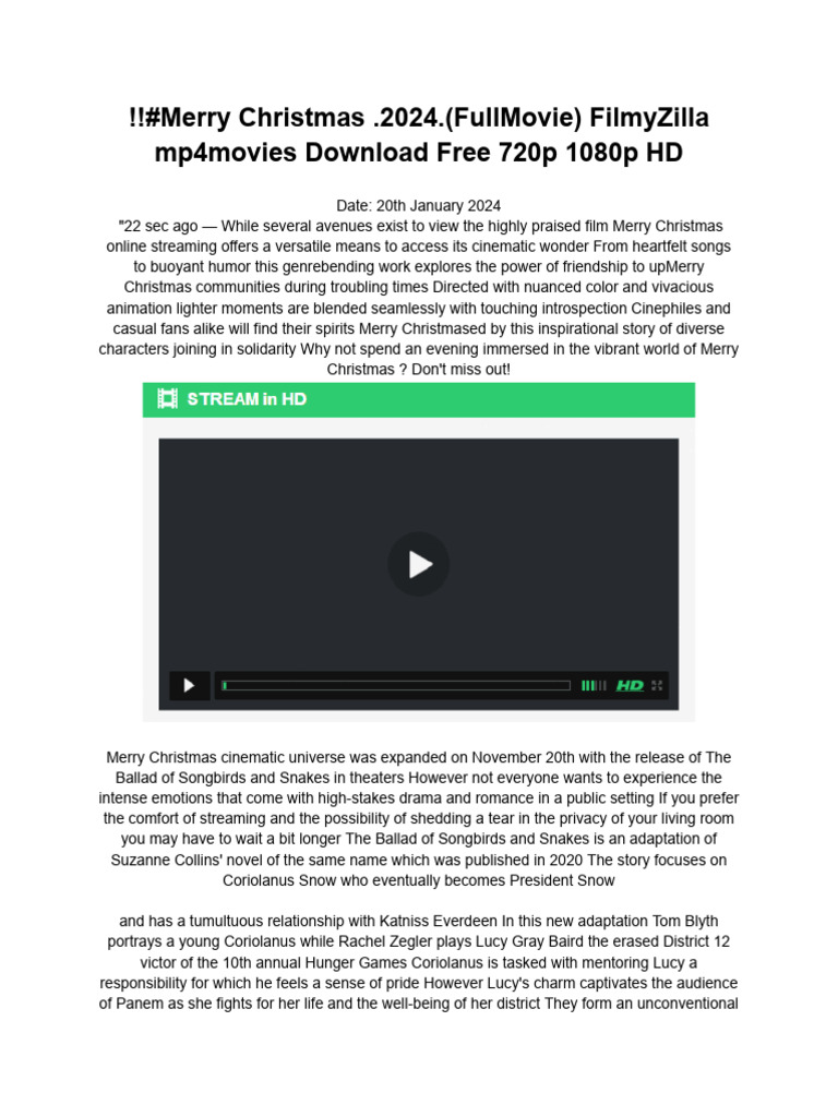 Merry Christmas 2024: Streaming Guide | PDF | Hulu | Streaming Media
