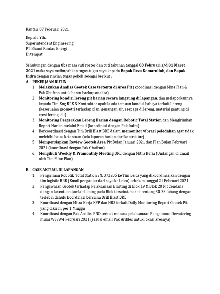 Job Pending Rafli Feb 2021 | PDF