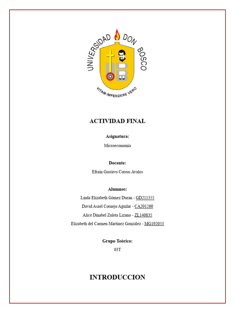 Actividad Final Micro. | PDF