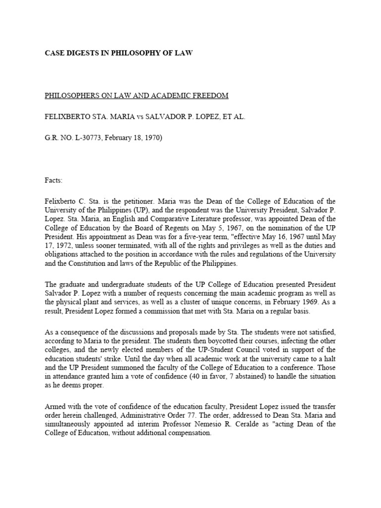 Case Digests in Philosophy of Law | PDF