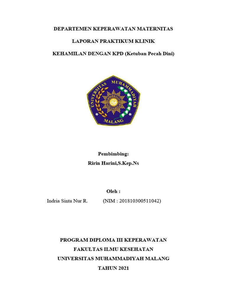 LP KPD - Indria Sinta | PDF