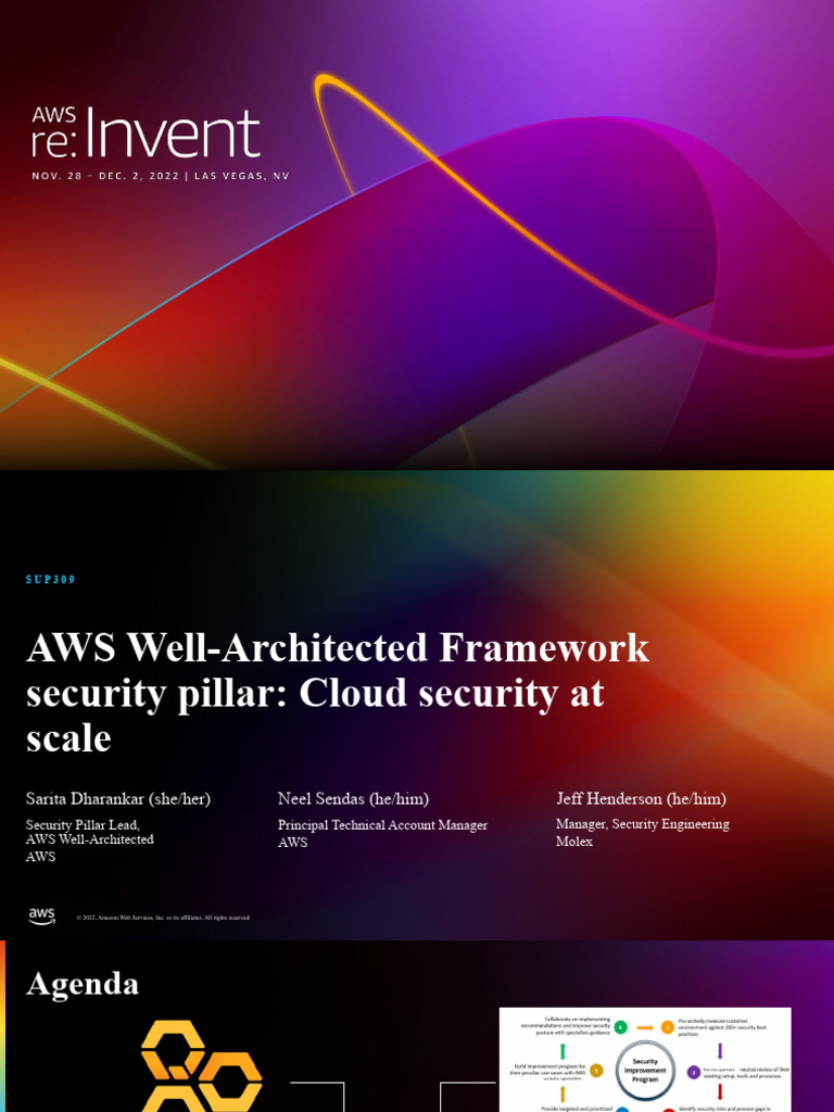 AWS Re:invent 2022 - AWS Well-Architected Framework Security Pillar: Cloud Security | PDF ...