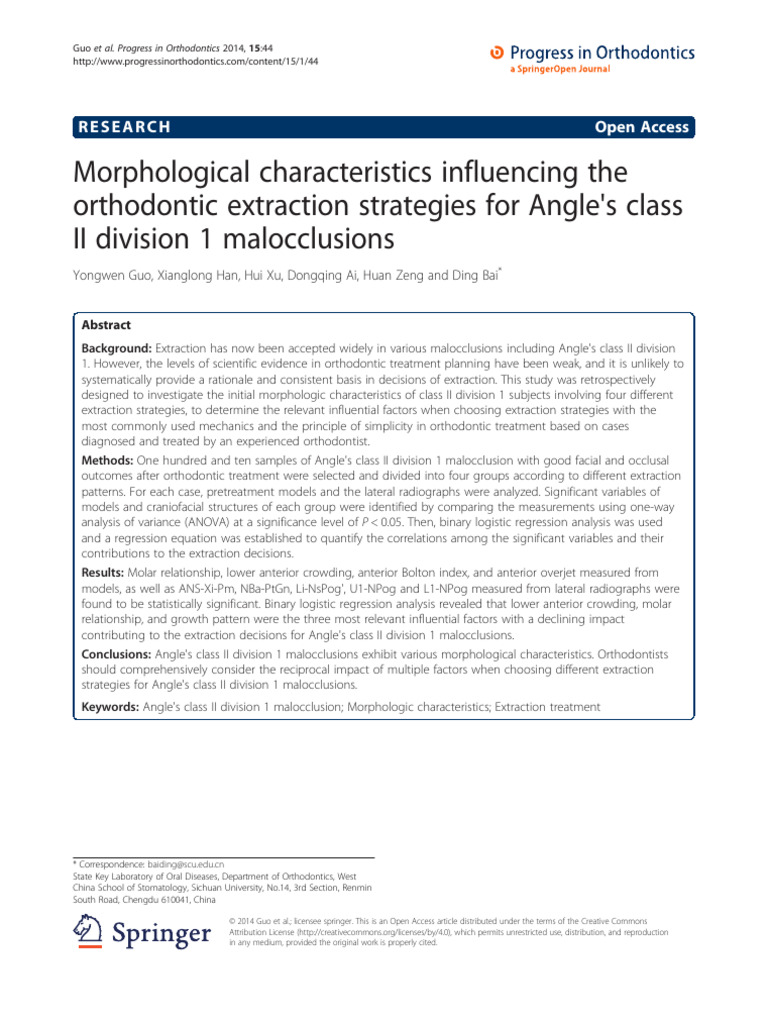 Ext CII-1 | PDF | Orthodontics | Analysis Of Variance