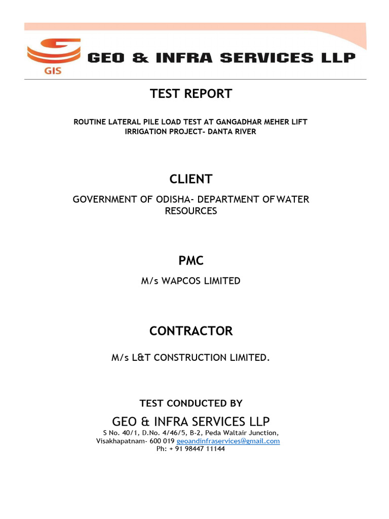 Danta - Lateral Load Test Report Final-05.01.24 | PDF | Deep Foundation ...