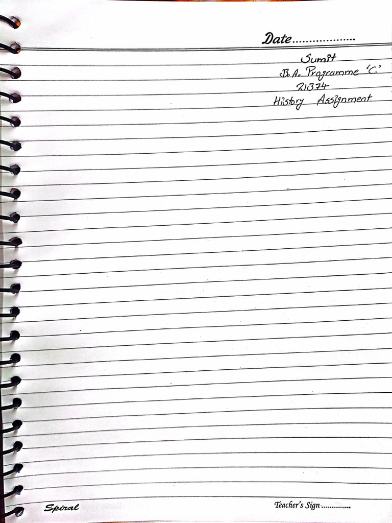 History Assignment Sem 3 | PDF History Assignment Sem 3 | PDF
