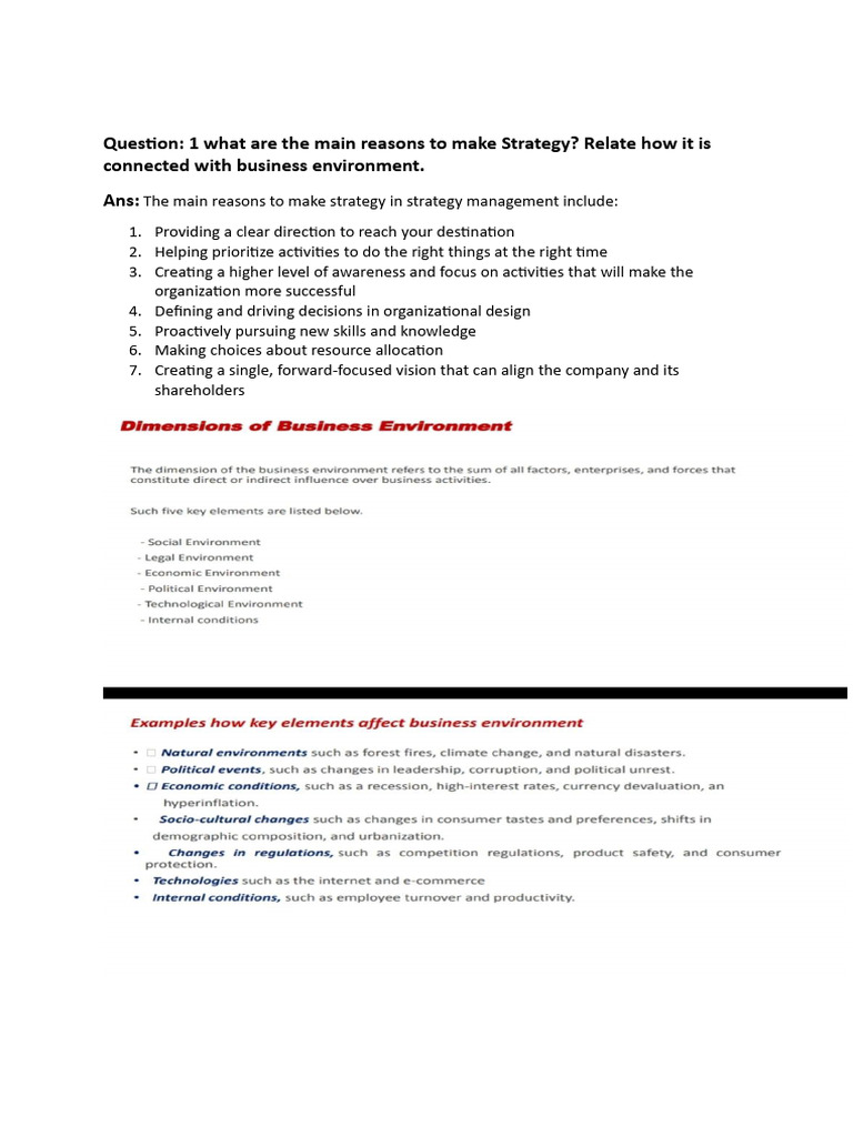 BPSM Unit 1 | Download Free PDF | Strategic Management | Goal