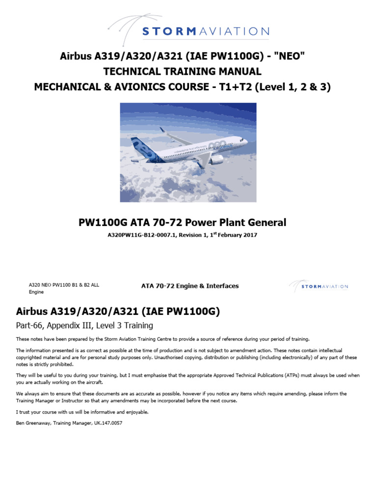 A320PW11G-B12-0007.1, 70-72 PP Gen, R1 010217 | PDF | Turbine | Engines