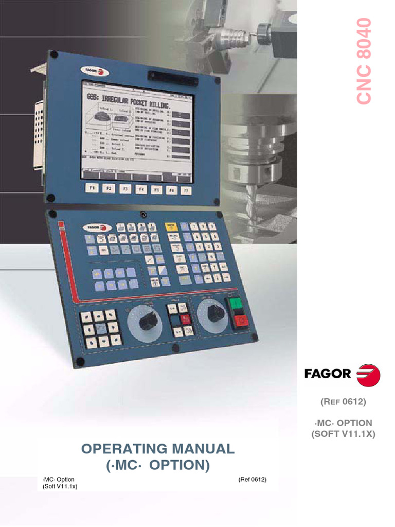 Fagor Operating Manual | PDF | Power Supply | Numerical Control