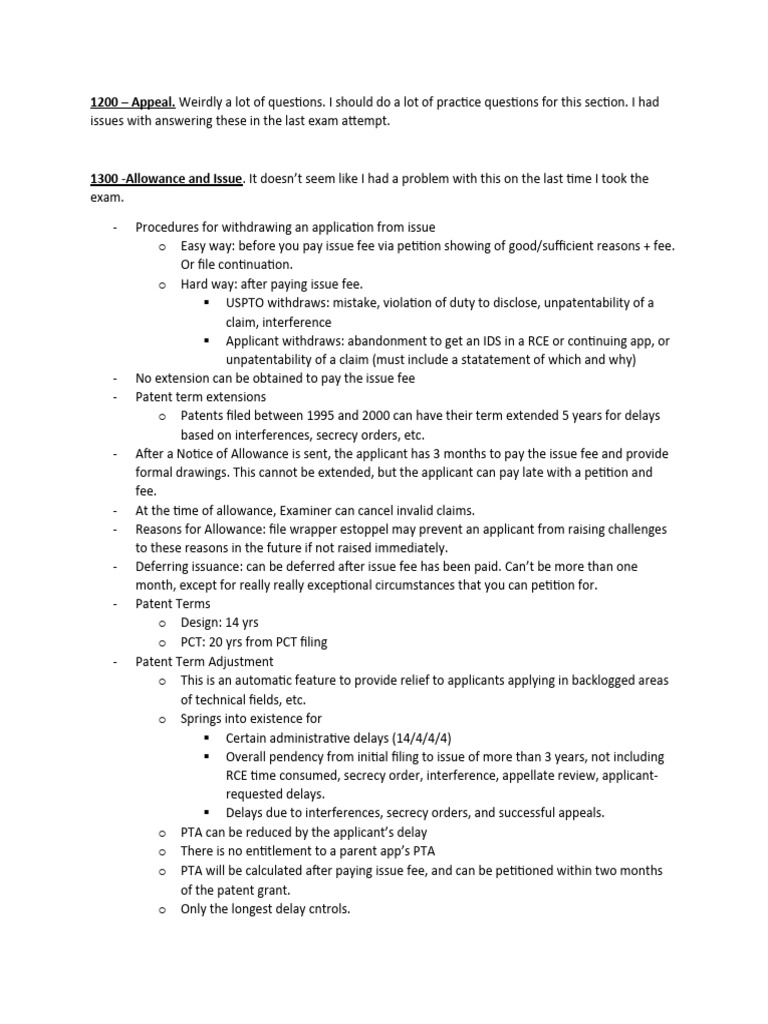 Mpep 1200-2900 | PDF