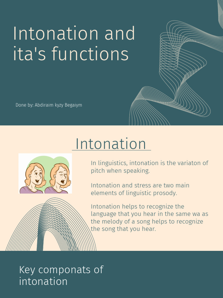 Intonation and Its Functions | PDF