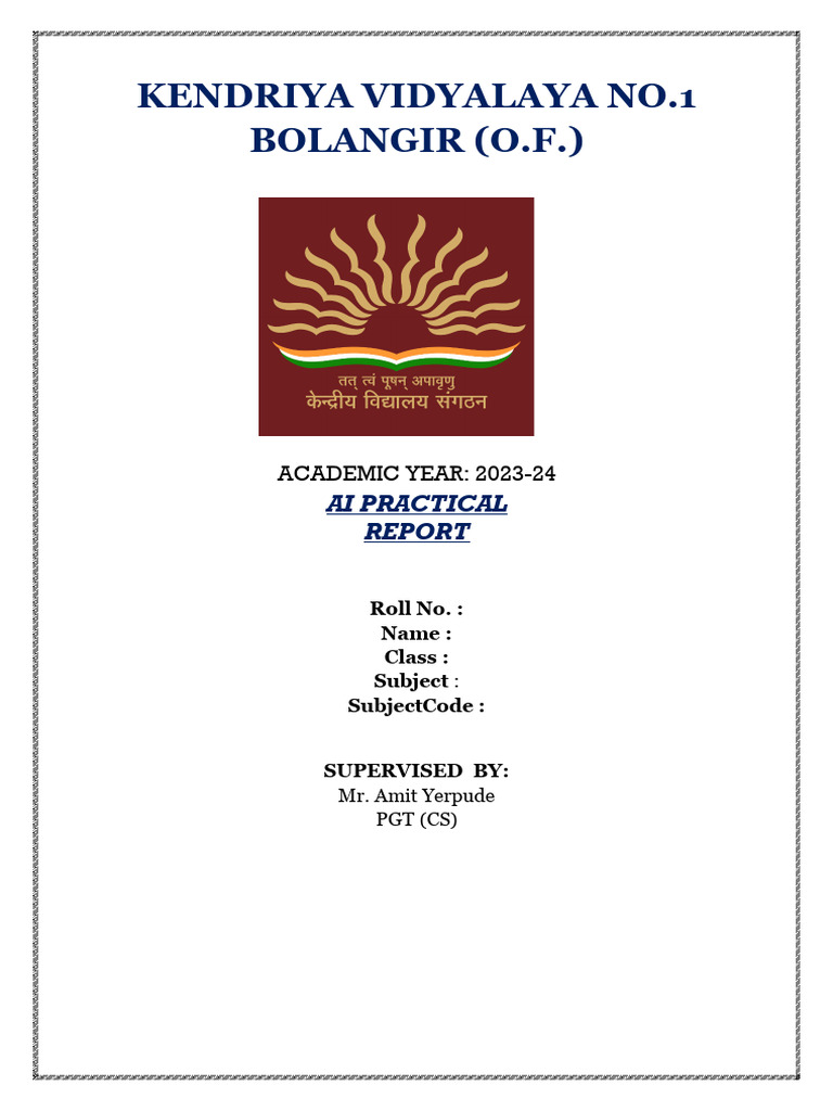 Practical File Artificial Intelligence Class 10 For 2023-24 | PDF ... Practical File Artificial Intelligence Class 10 For 2023-24 | PDF ...