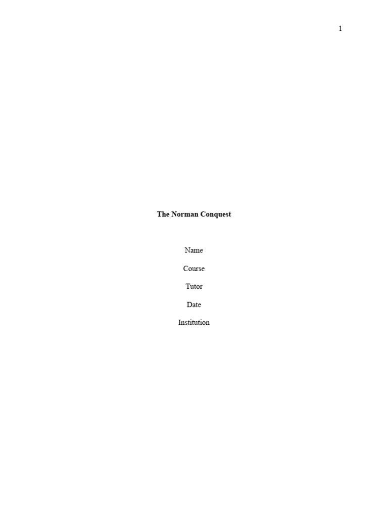 The Norman Conquest | PDF | William The Conqueror | Kingdom Of England