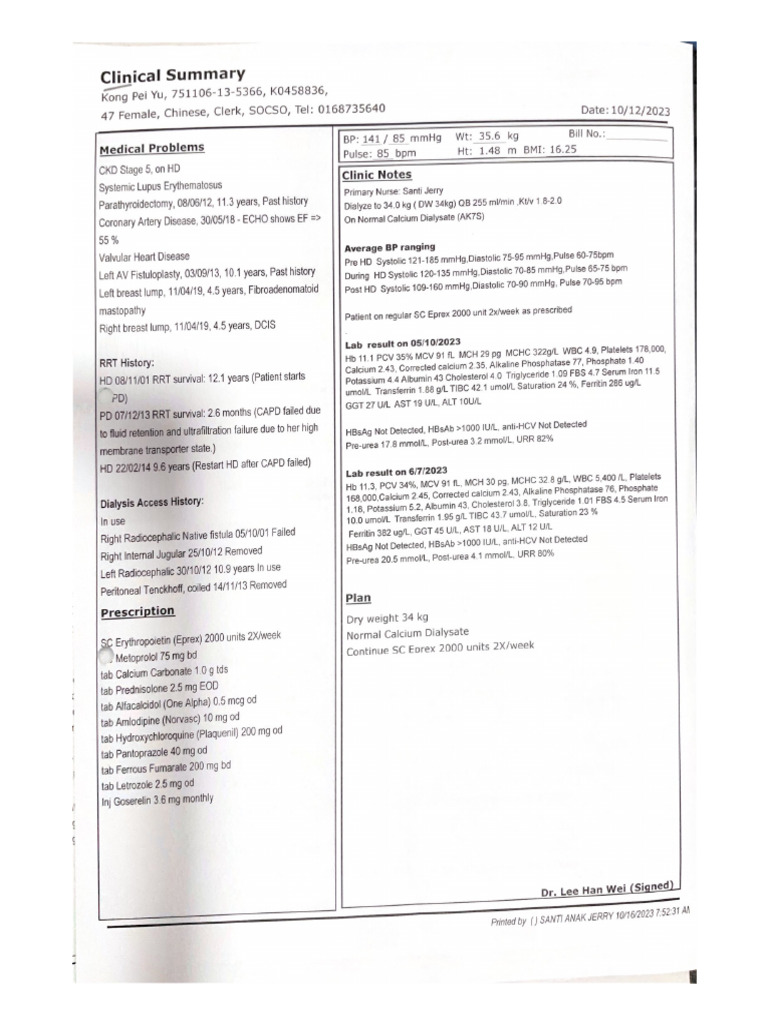 Clinical Summary | PDF