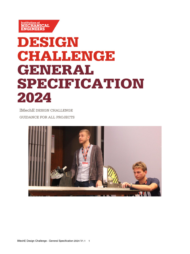 IMechE Design Challenge General Specification 2024 V1.1 | PDF | Rechargeable Battery | Value ...