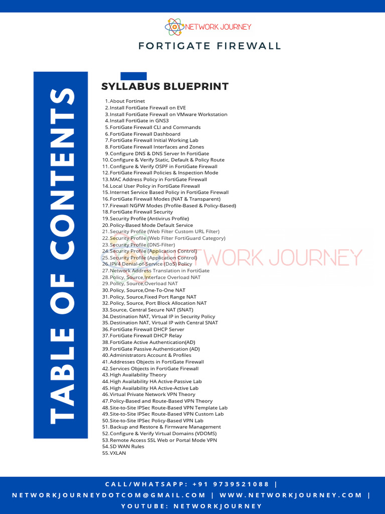 Fortigate Syllabus PDF | Download Free PDF | Firewall (Computing) | Virtual Private Network
