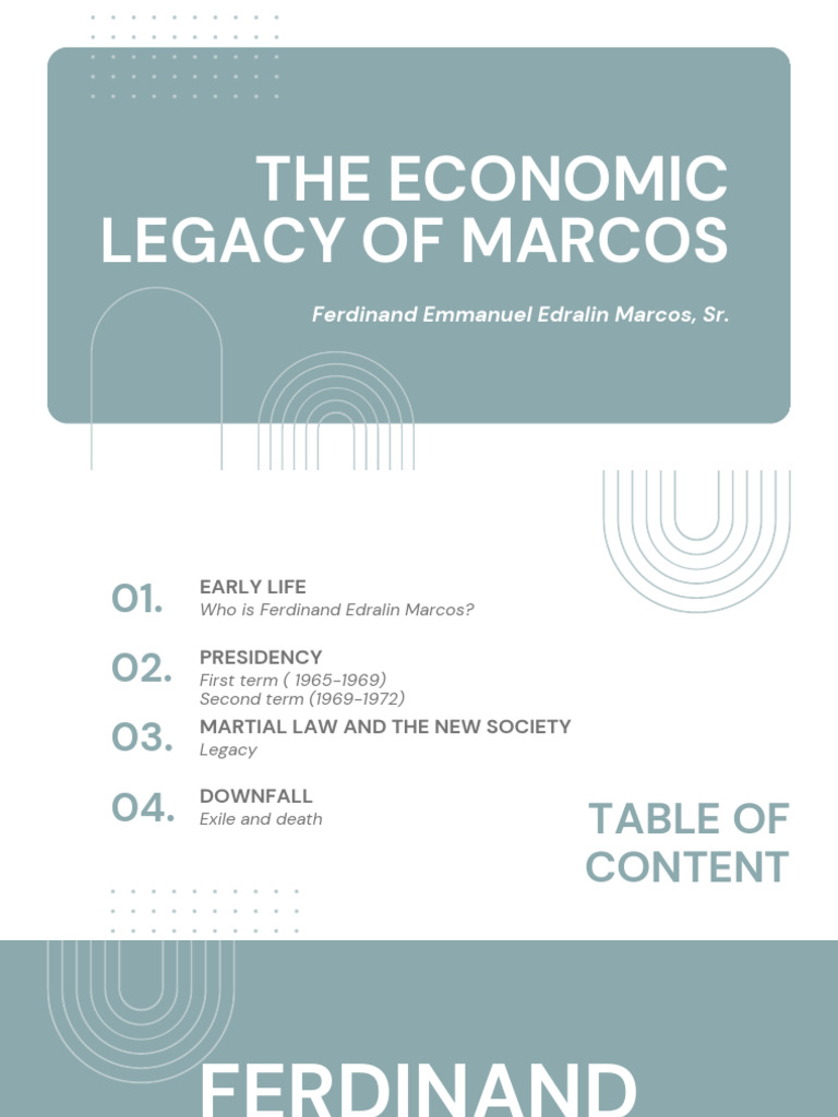 Economic Legacy of Ferdinand Marcos | PDF | President Of The ...