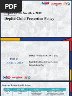DepEd Child Protection Policy 2012 | PDF | Violence | Children's Rights