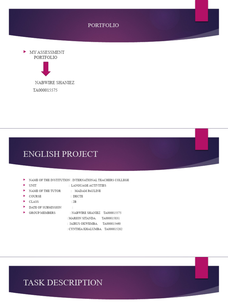 English Portfolio | PDF | Learning | Linguistics