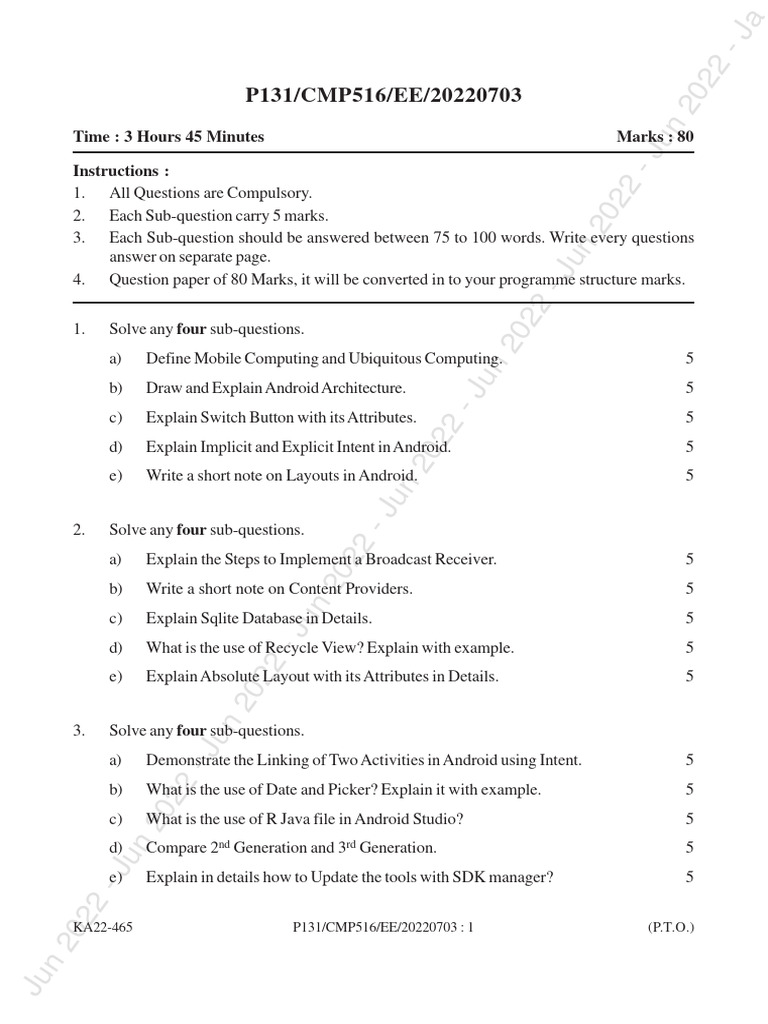 P131 CMP516 | PDF | Android (Operating System) | Software Development