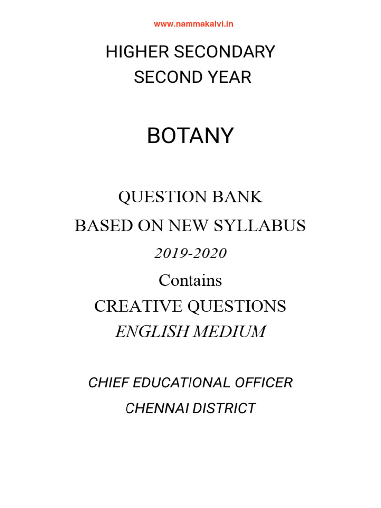 Class 12 Botany Question Bank PDF | PDF | Dominance (Genetics) | Biology