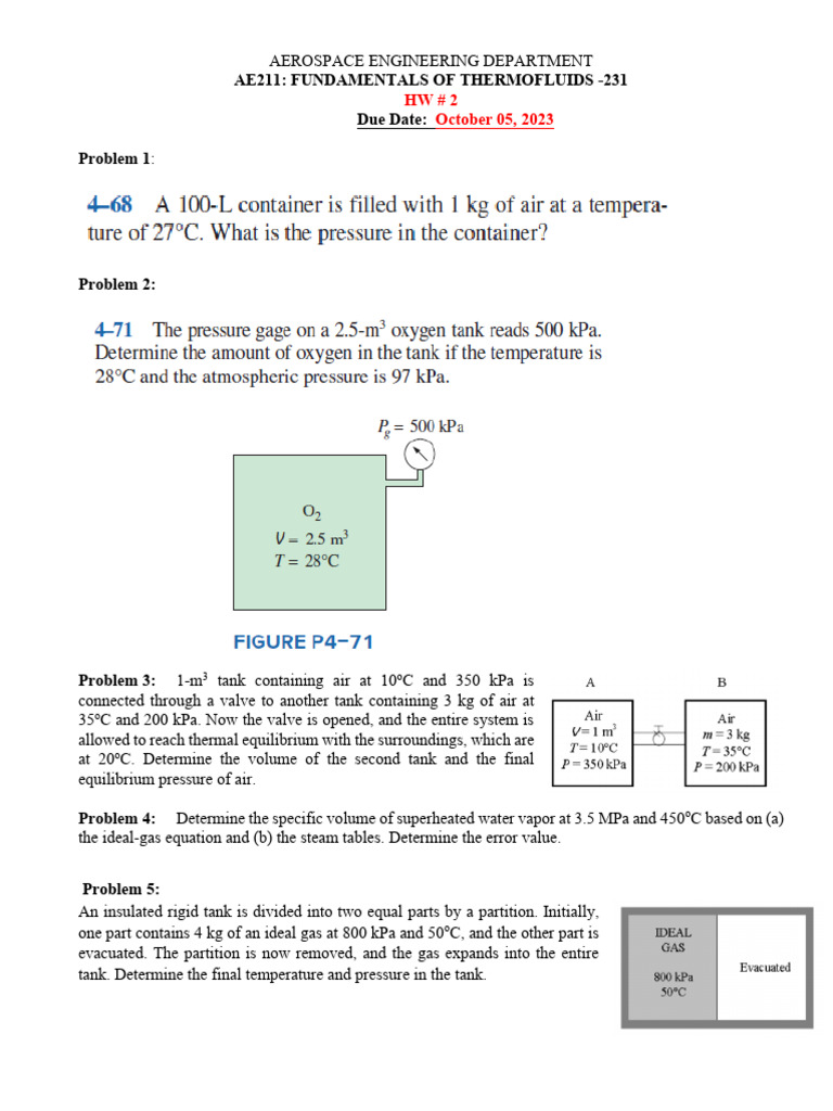 Thermofluids Homework Solutions | PDF
